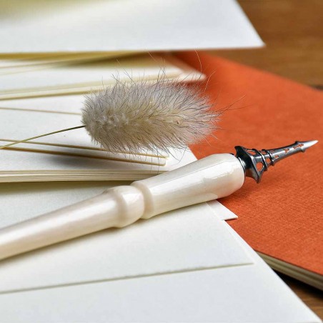 Dip Pen made of bone - Made in France unique piece - L'Ecritoire Paris