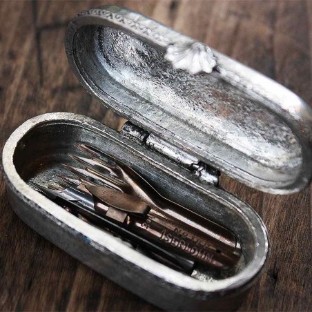 Nib Box made of pewter and made in France - L'Ecritoire Paris