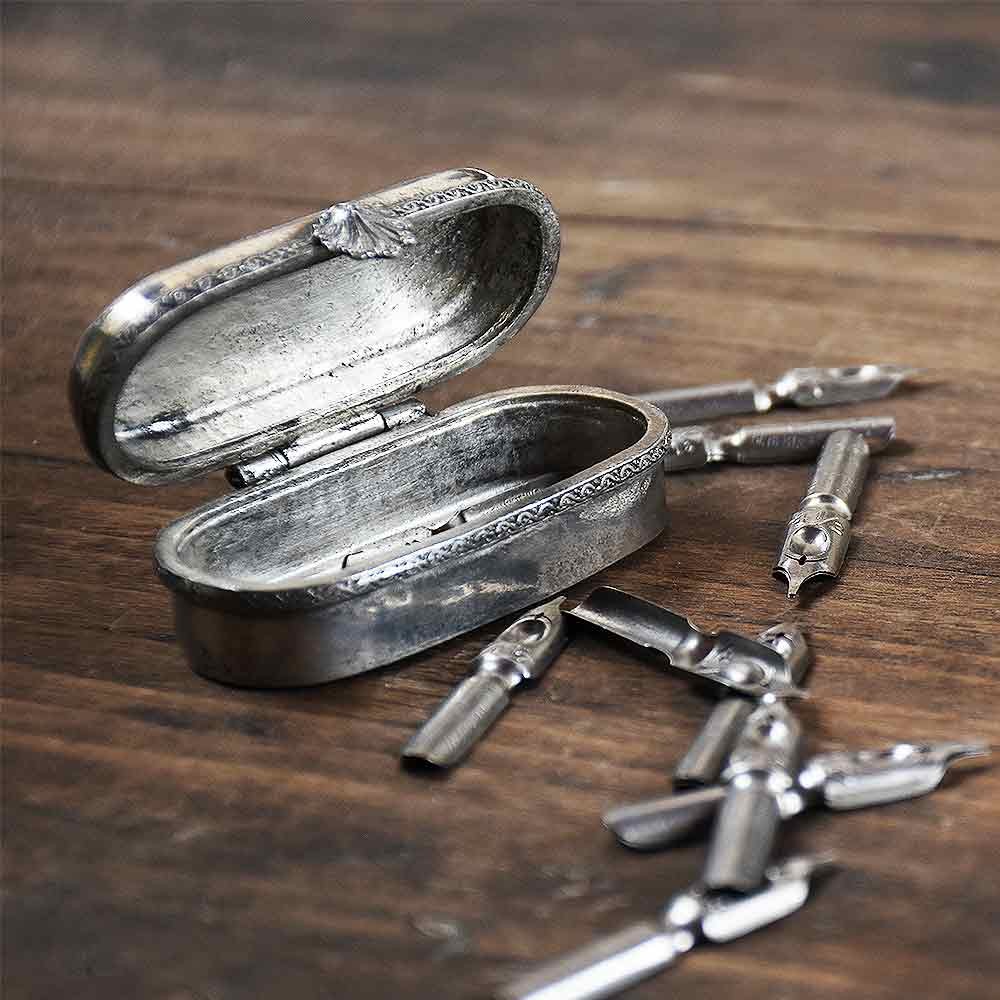 Nib Box made of pewter and made in France - L'Ecritoire Paris